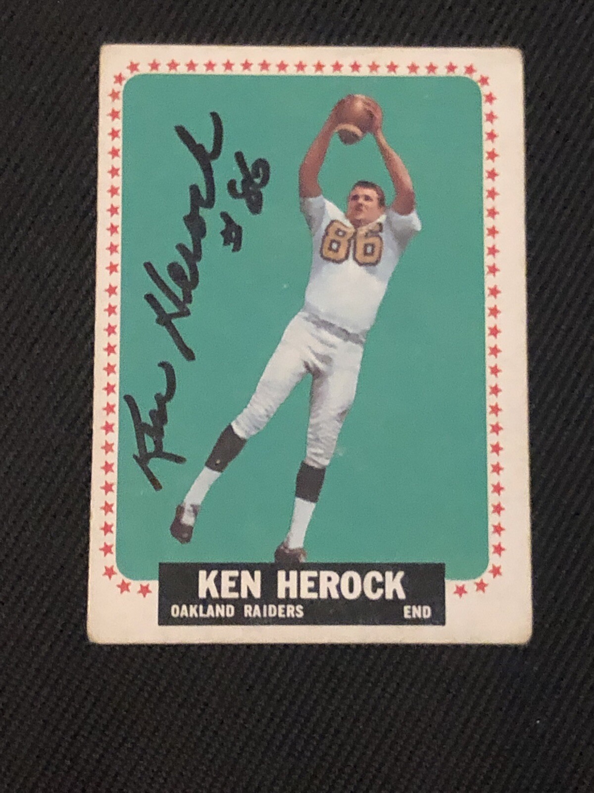 KEN HEROCK 1964 TOPPS ROOKIE SIGNED AUTOGRAPHED CARD #141 OAKLAND ...