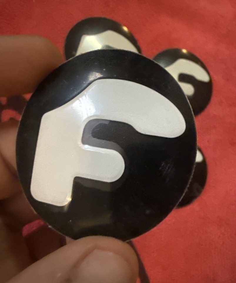 Forgiato center cap logo decal emblem sticker black with White Diamanté ...