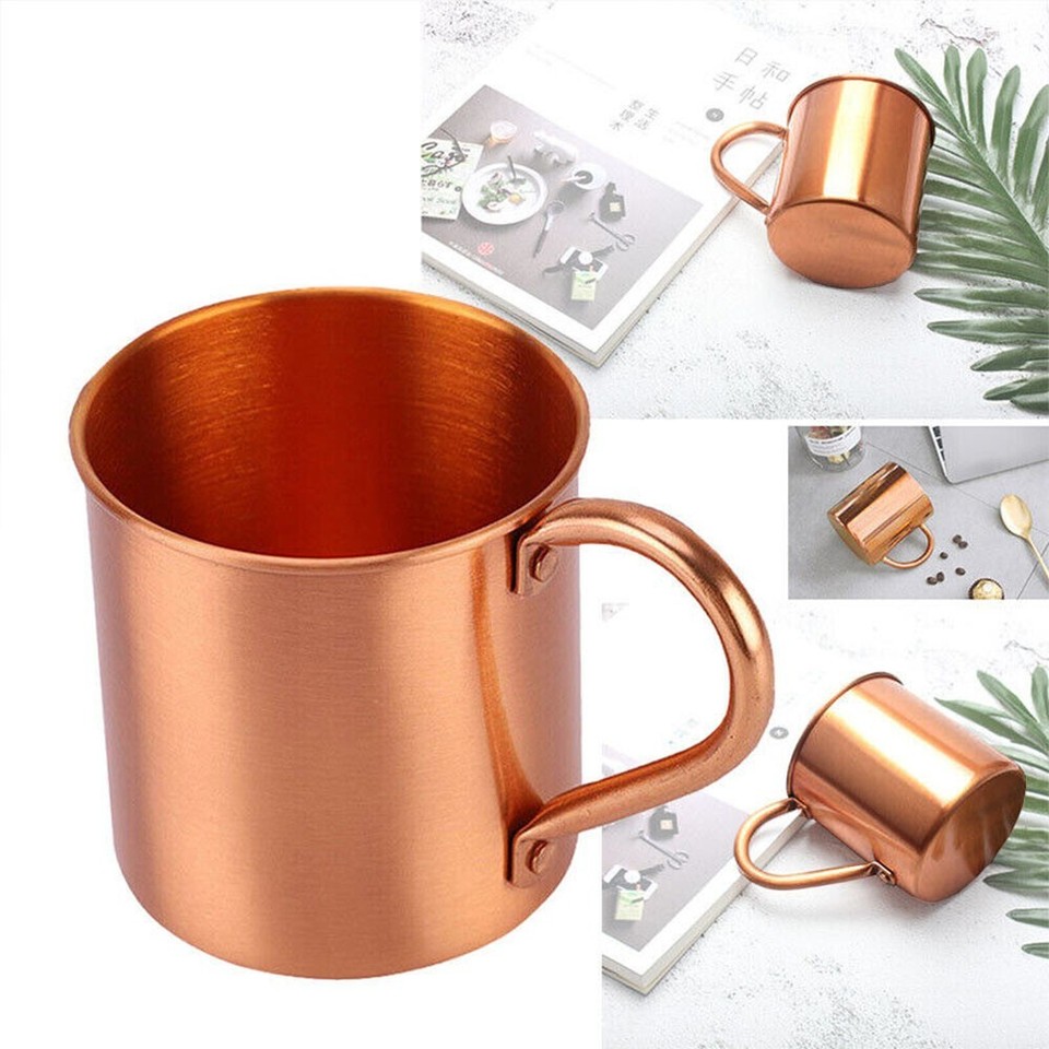Pure Copper Mug Cup For Moscow-Mule Coffee Beer Drinking Cocktail ...