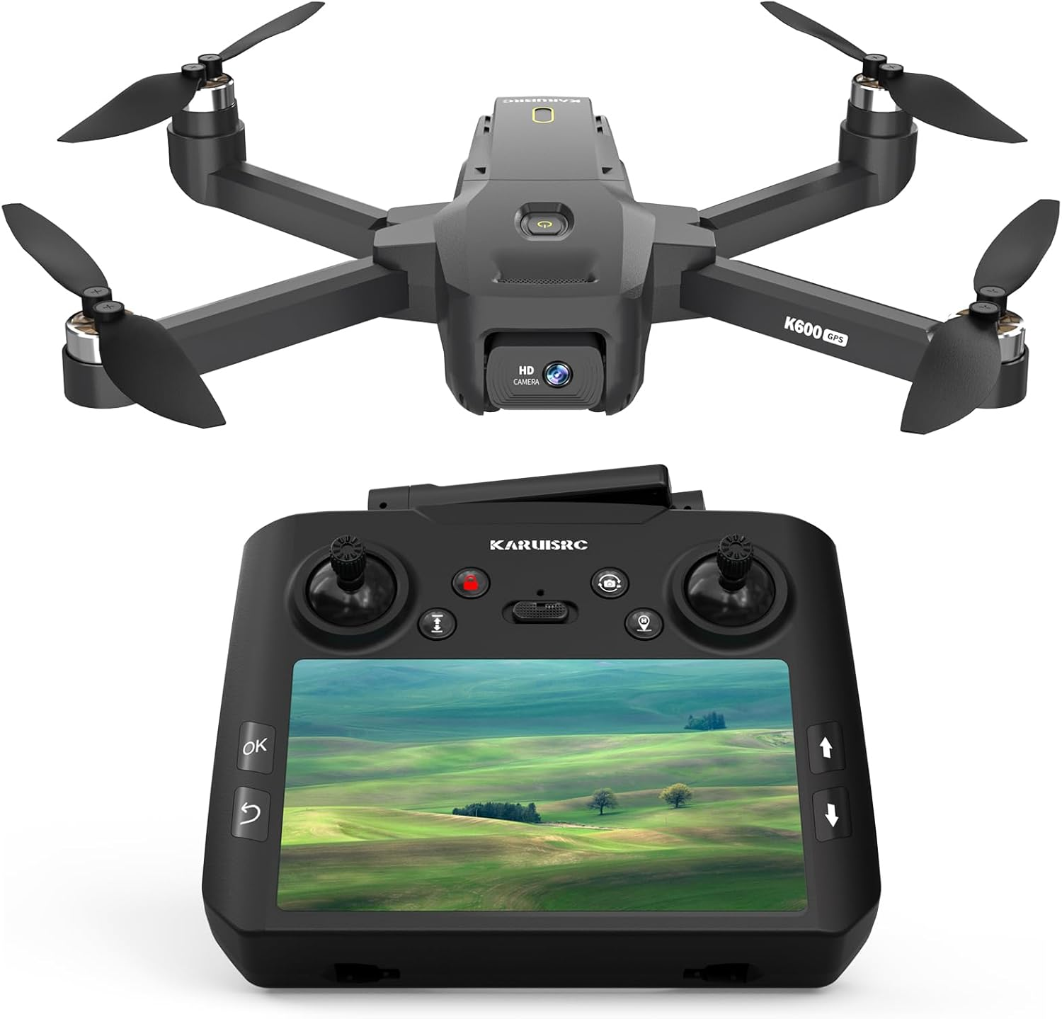 GPS Drone with Camera 4.5" LCD Screen Remote Control, FPV Drones with ...