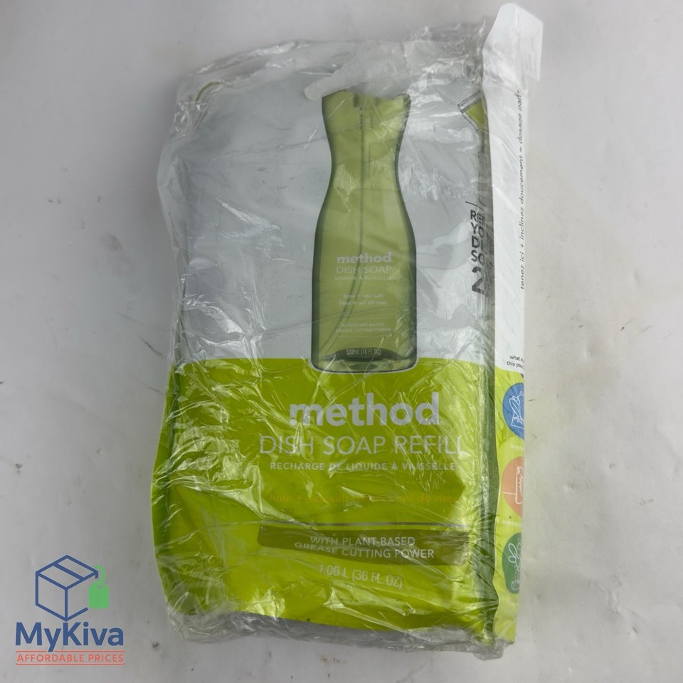 Method Dish Soap Refill Lime and Sea Salt 36 oz Plant Based Cruelty ...