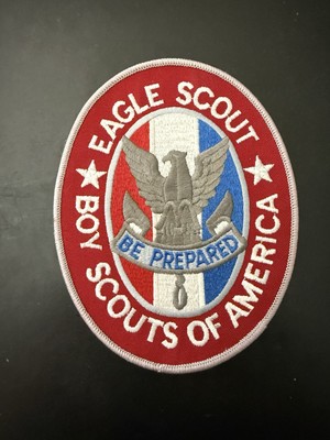 BOY SCOUTS JUMBO SIZE JACKET PATCH EAGLE SCOUT RANK 6X4.5" NEW | eBay