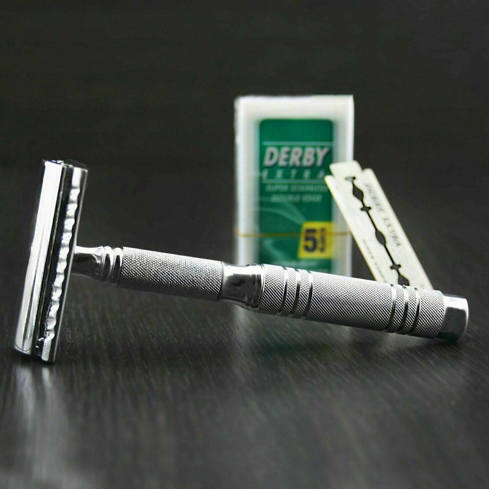 Double Edge Safety Razor-Travel Razor for Wet Classic Shaving, Razor ...