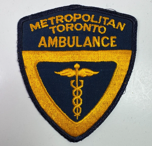 Metropolitan Toronto Ambulance Canada EMS EMT Paramedic Patch E9 | eBay