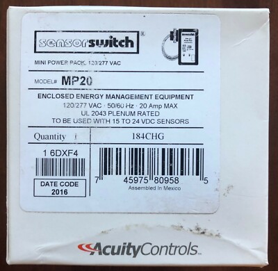 Sensor Switch # MP20 Mini Power Pack New in Box | eBay