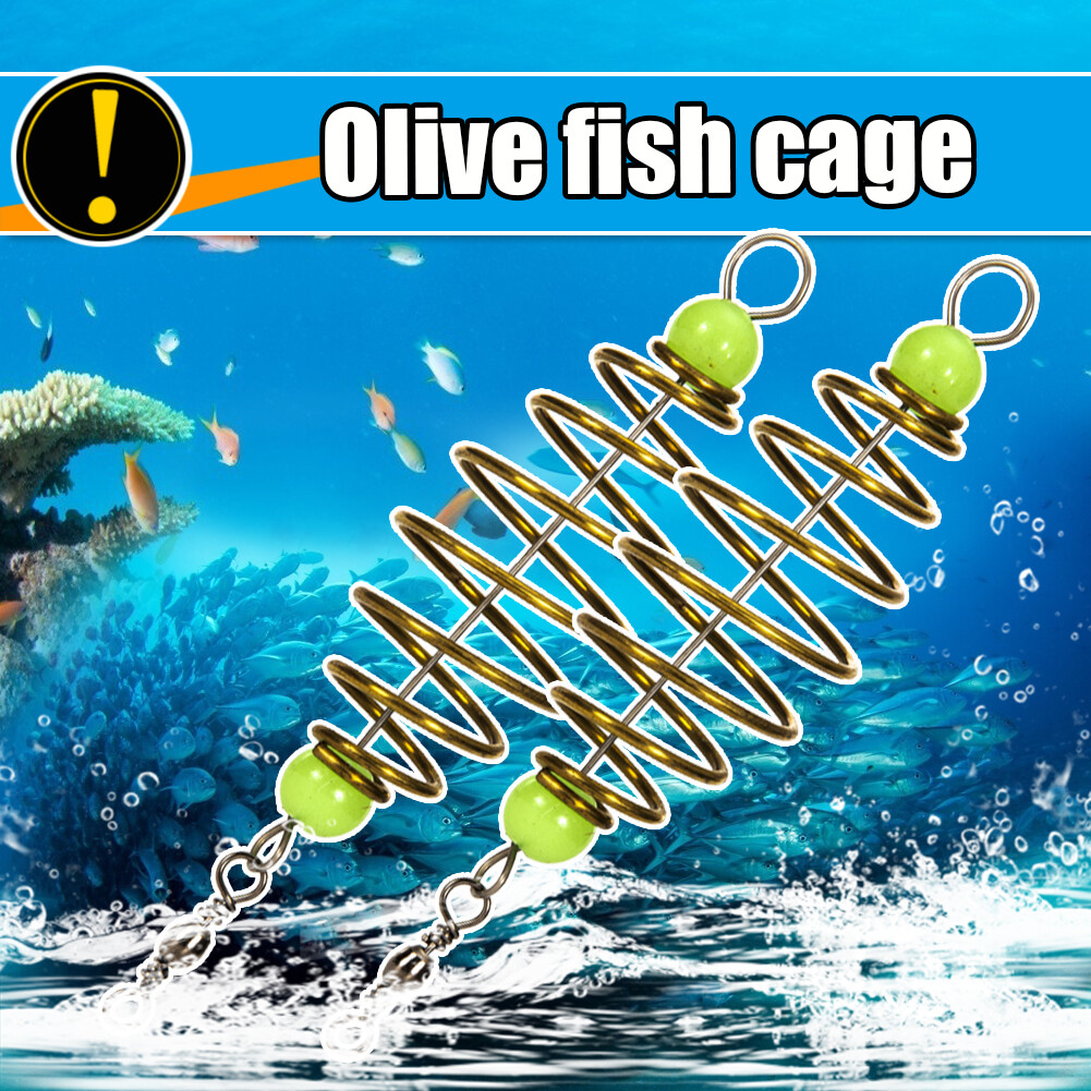 10pcs Fishing Bait Spring Hanging Tackle Stainless Steel Feeder Fishing ...