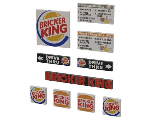 Custom UV Print on LEGO Tiles - Bricker king pack | eBay