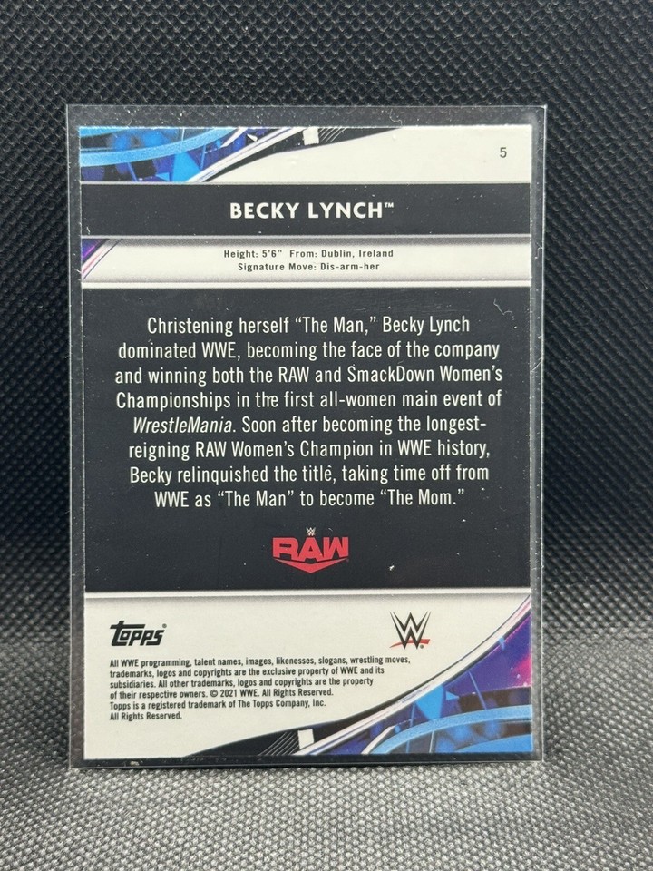 2021 Topps Finest WWE #5 Becky Lynch RAW Card | eBay