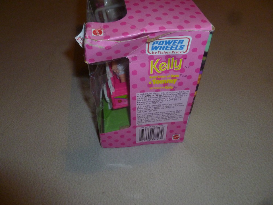 NEW IN BOX BARBIE KELLY & TOMMY POWER WHEELS SET JEEP WAGON MATTEL 1997 ...