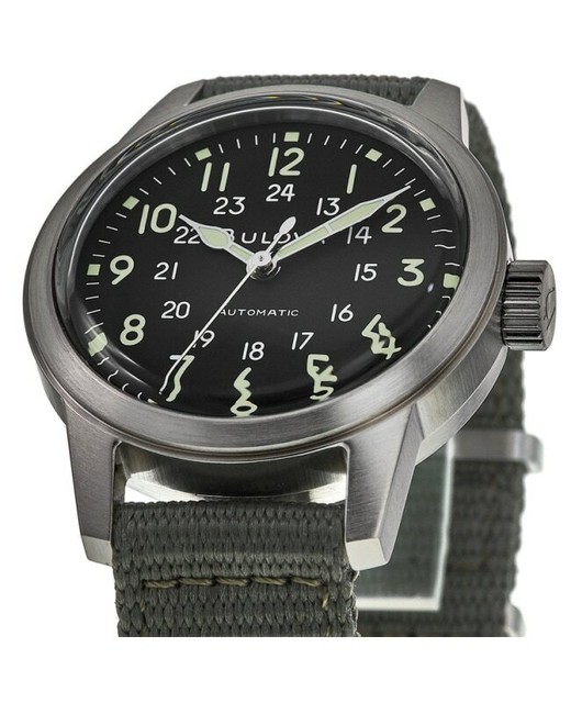 Bulova Military VWI Men's Black Watch - 96A259 for sale online | eBay