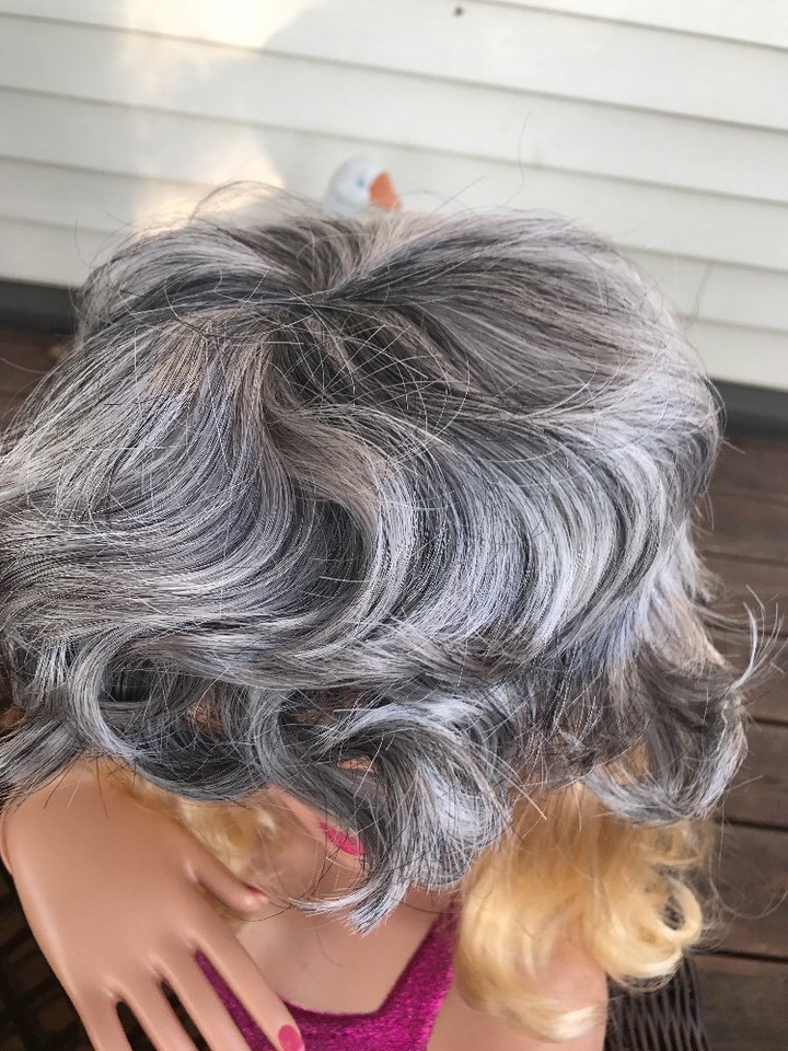 Authentic Wig Helene Curtis Smoke Gray Modacrylic Personal Vintage ...