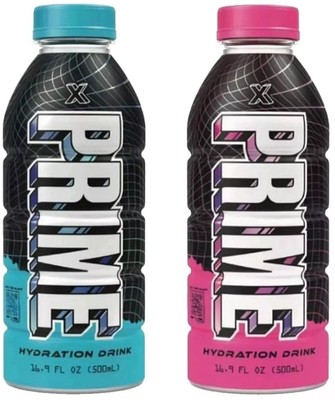 Prime Hydration X Blue & Pink Bottles PrimeX The Hunt for Hydration IN ...