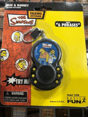 Moe And Barney Talking Keychain The Simpsons Says 6 Phrases | eBay