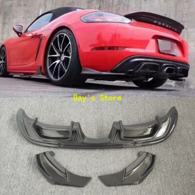 Carbon Fiber Rear Bumper Splitter Diffuser For Porsche Boxter Cayman ...