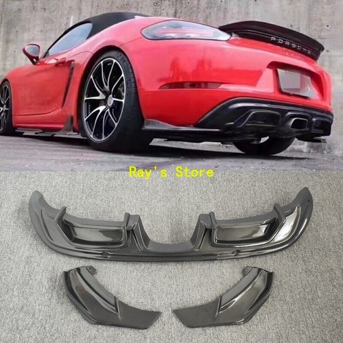 Carbon Fiber Rear Bumper Splitter Diffuser For Porsche Boxter Cayman ...