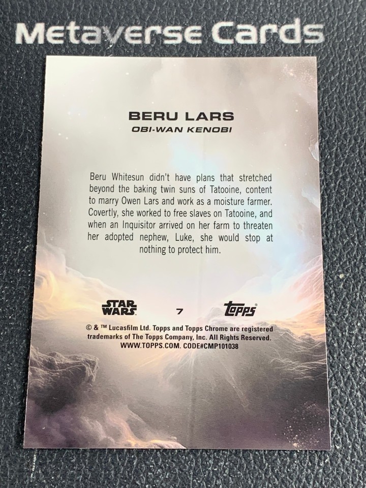 2025 Topps Chrome Star Wars Sapphire Beru Lars Green 78/99 #7 | eBay