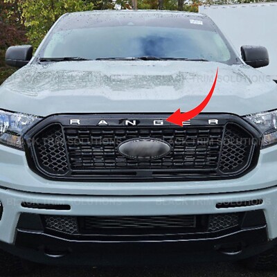 2019-2023 Ford Ranger White Front Grille Insert Decals Letters Accent ...