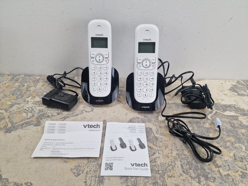 VTech CS1501 2-Handset Dual-Charging DECT Cordless Phone with Call Block | eBay