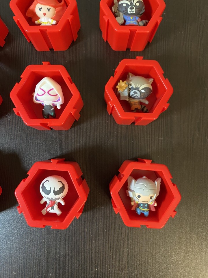 Marvel Nano Pods Lot Of 9 Spider Man Thor Venom Groot Rocket Gwen ...