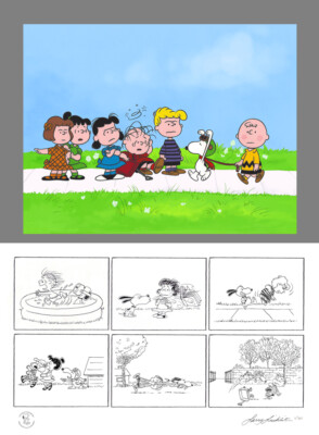 PEANUTS The Jigs Up Limited Ed of 68 Animation Cel n Print Signed mlc22 ...