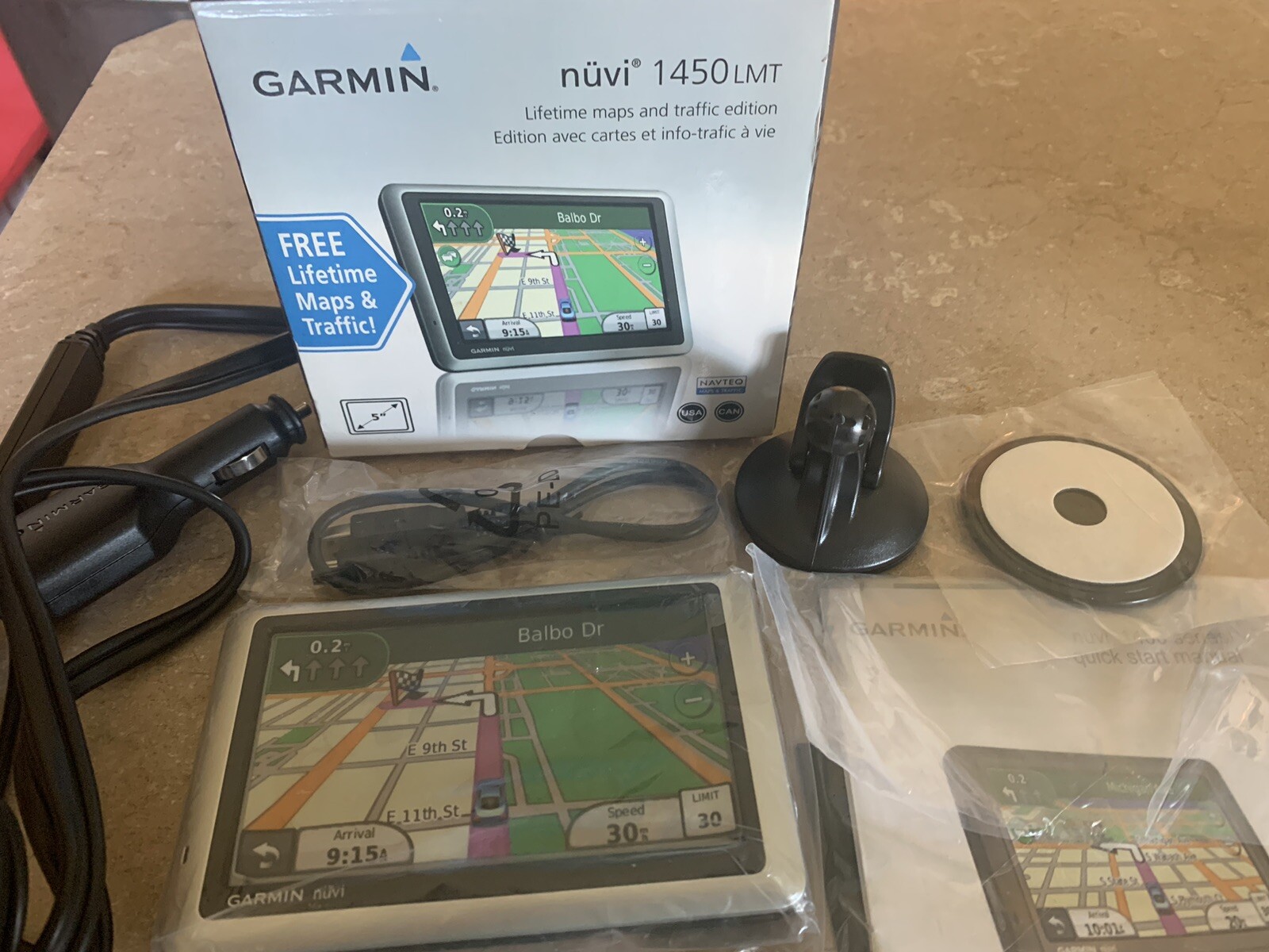 Garmin Nuvi 1450 LMT 5" GPS Navigator Bundle for sale online | eBay