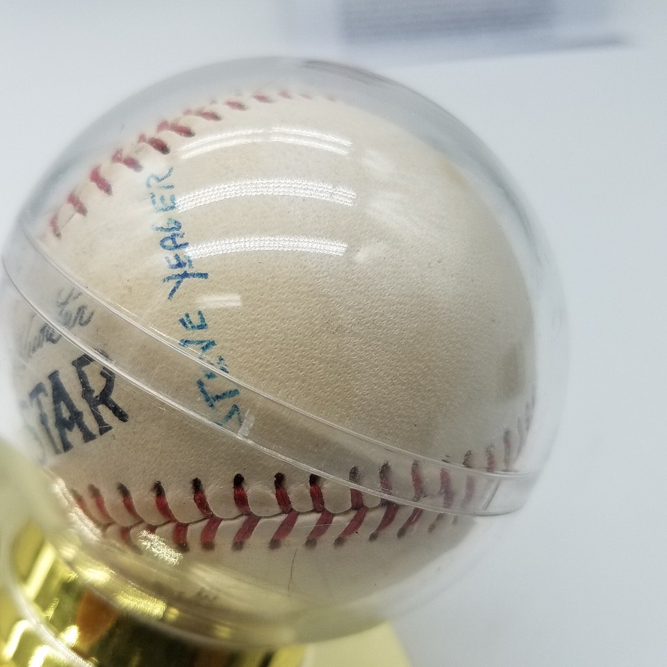 Steve Yeager Los Angeles Dodgers Signed Autograph MLB Catfish All Star ...