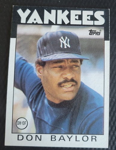 1986 Topps TCG Outfielder DON BAYLOR New York Yankees MLB Baseball Card ...