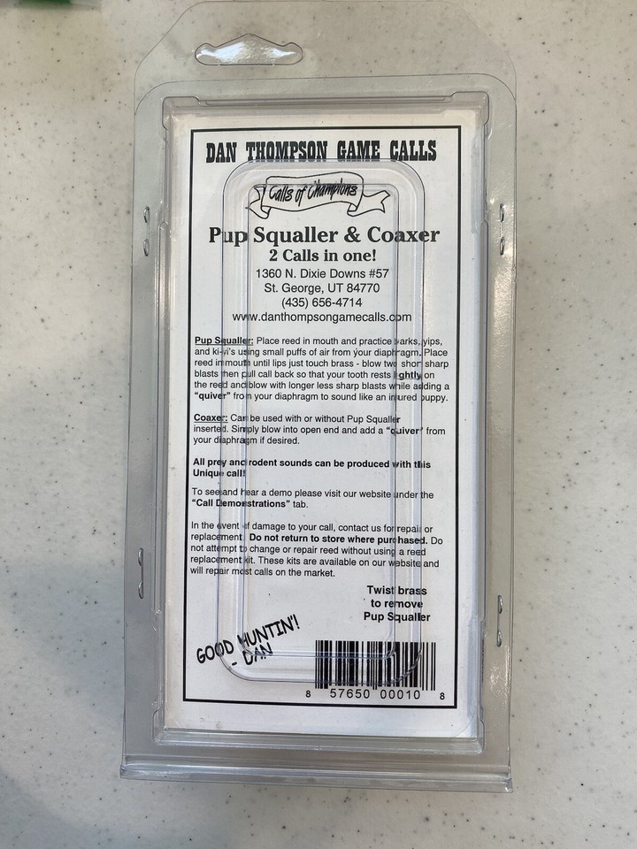 Dan Thompson PCS Coyote Pup Squaller & Coaxer | eBay