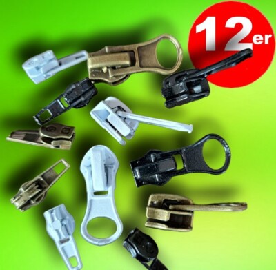 12 x Zipper Schlitten Schieber Set Reparatur Reißverschluss | eBay