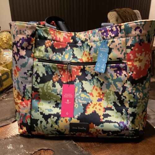 NWT Vera Bradley Reactive Drawstring Family Tote - Happy Blooms | eBay
