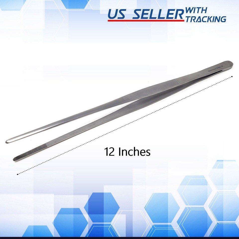 New 12" Inches EXTRA-LONG Tweezers Stainless Steel Handy (Choose one ...