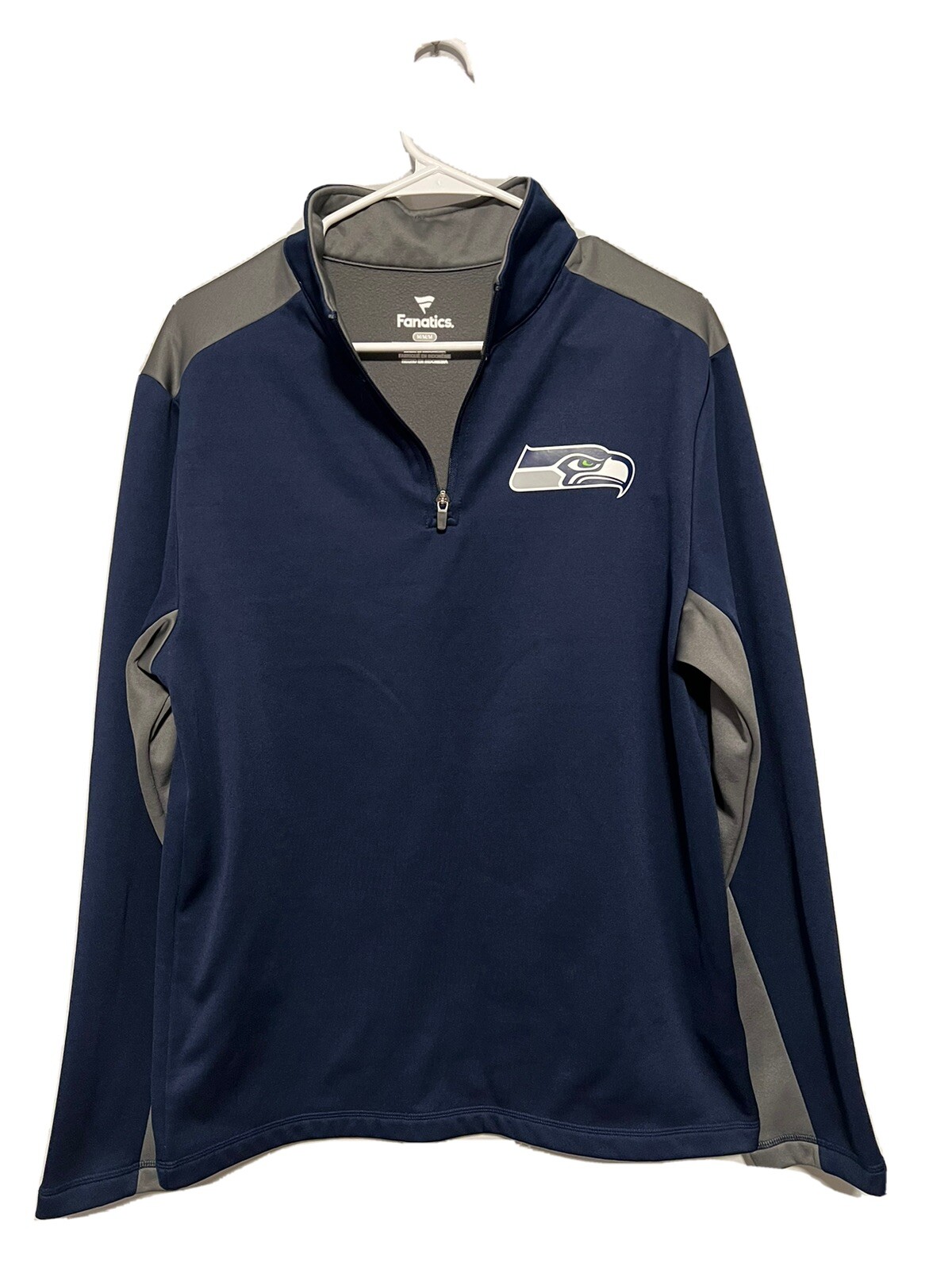 Seattle Seahawks Pullover Men’s Medium Navy Half Zip Fanatics Brand | eBay
