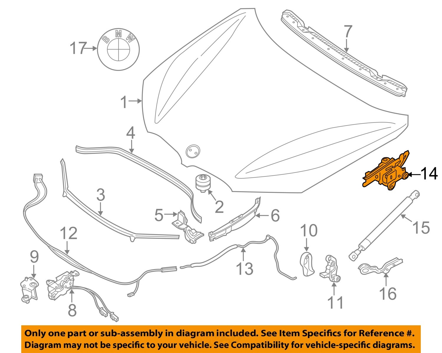 41007427126 Genuine OEM Right Side Hood Hinge for BMW XI X2 for sale ...