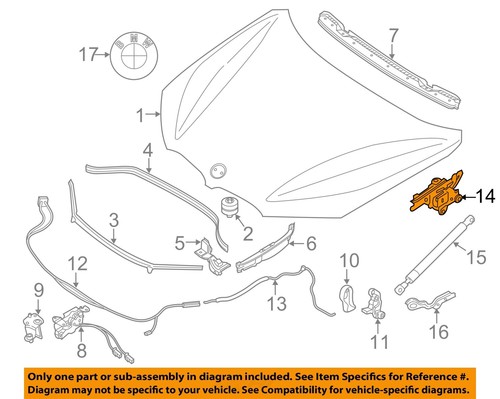 41007427125 Genuine OEM Left Side Hood Hinge for BMW XI X2 for sale ...