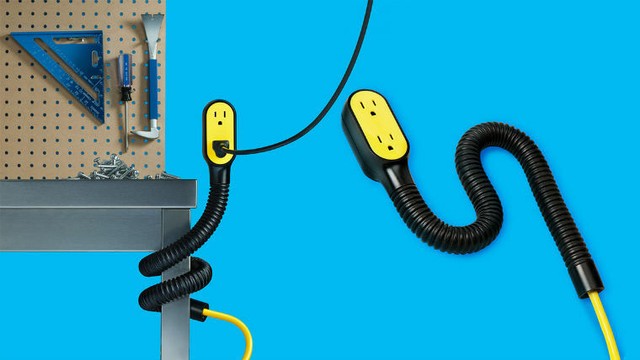 Quirky Prop Power Pro Wrap Around 9-foot Extension Cord Black 3 Plugs ...