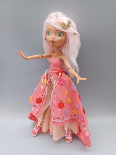 Monster High Ever After OOAK Custom Repaint Princess Elise Mohair Pink ...