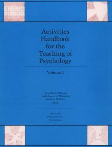 Activities Handbook for the Teaching of Psychology by APA 9781557980304 ...