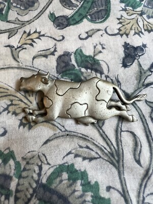 Vintage Cow Brooch Pin Animals JJ | eBay