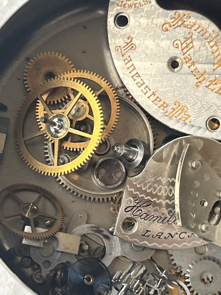 Antique Pocket Watch Movement Part and Repair Hamilton Lancaster | eBay
