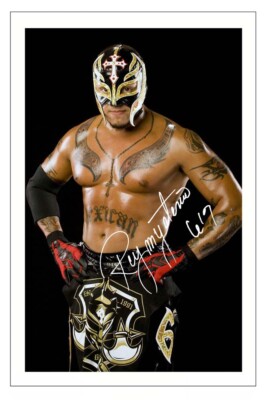 REY MYSTERIO Signed Autograph PHOTO Fan Gift Signature Print WWE ...