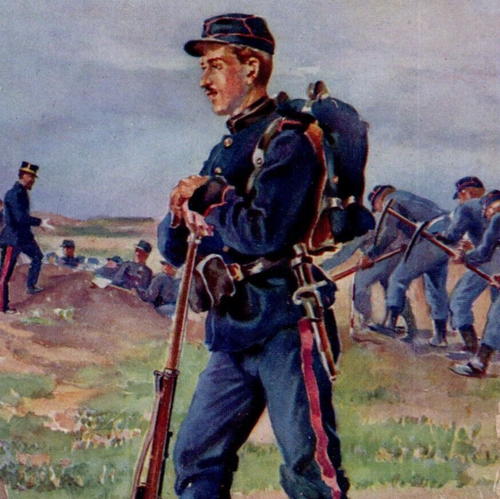 c1910 French Army Engineers Digging Trench Postcard Military a/s ...