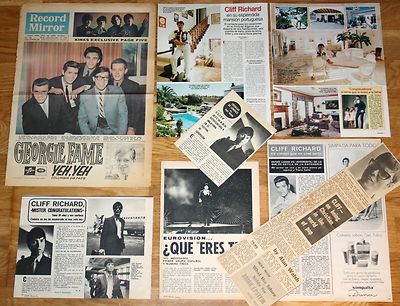 Cliff Richard Clippings 1960s/90s Original Magazine Articles Photos Pop ...