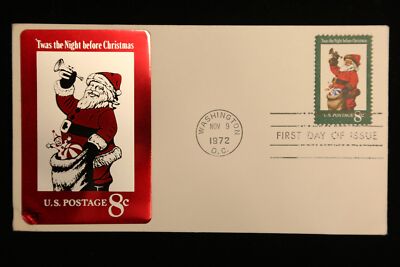US COVER TWAS THE NIGHT BEFORE CHRISTMAS FDC SARZIN METALLIC CACHET | eBay