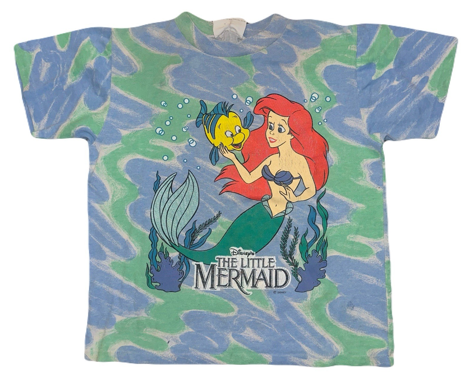 Rare Vintage 90s Disney The Little Mermaid Tie Dye Mo… - Gem