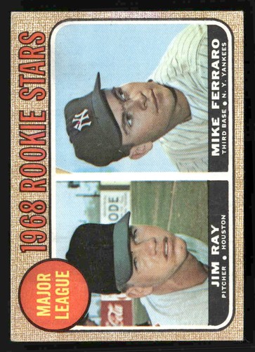 1968 Topps #539 Major League 1968 Rookie Stars (Ray / Ferraro) EX - NM+ ...