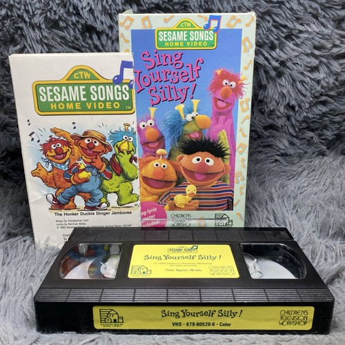 Sesame Street Sing Yourself Silly VHS 1990 Home Video Movie Cartoon W ...