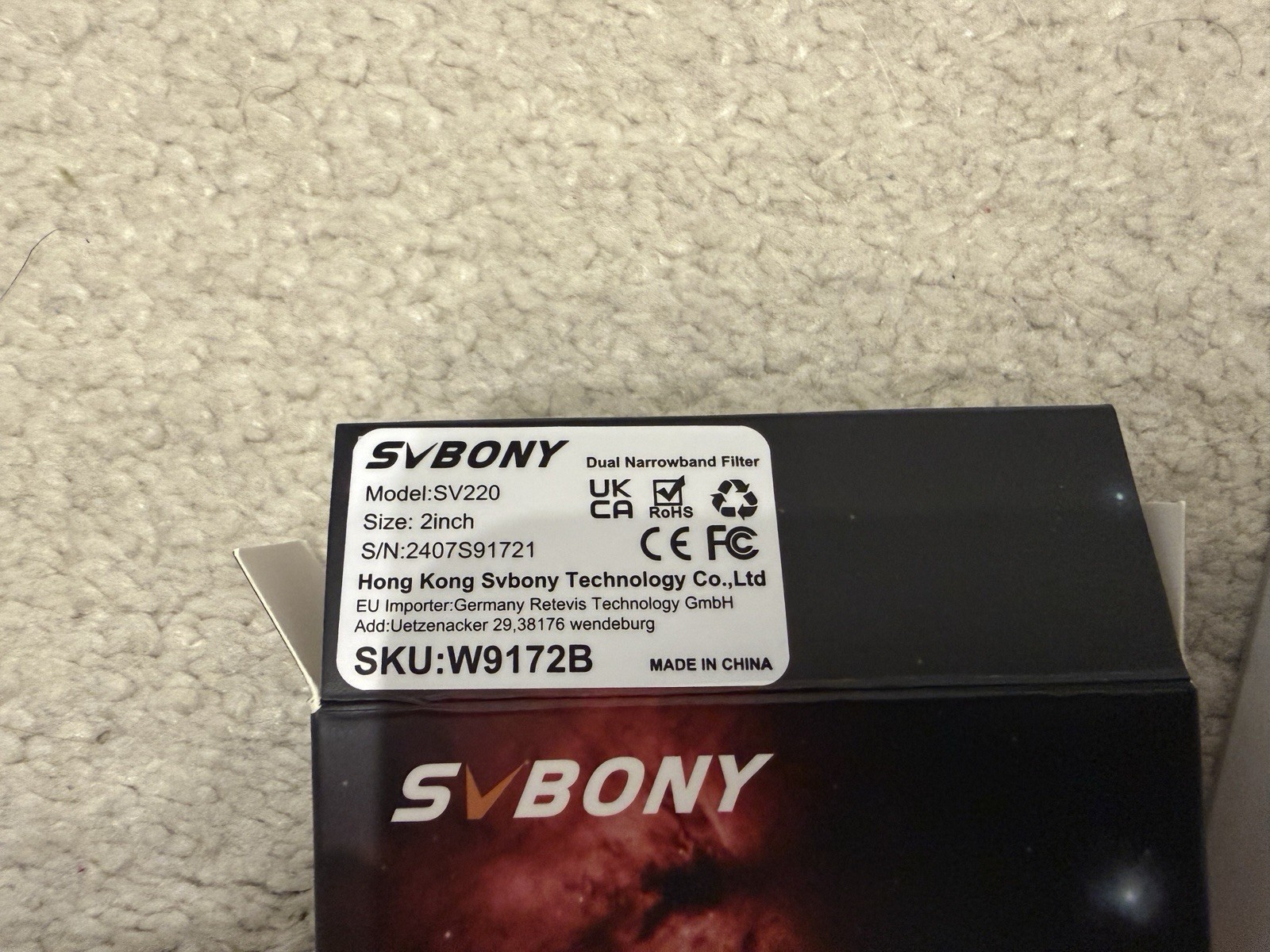 SVBONY SV220 Dual Band 2" H-Alpha OIII Filter for Astrophotography ...