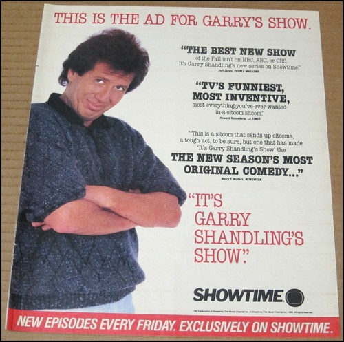 1986 It's Garry Shandling's Show Print Ad Advertisement Showtime TV 10 ...