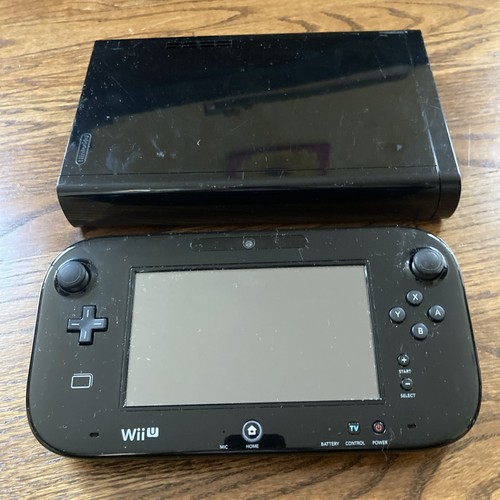 Nintendo Wii U Black Video Game Console WUP-101 (02) &Tablet WUP-010 ...