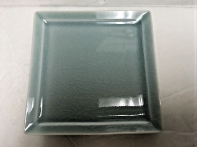 Bernardaud orderve plate(Appetizer Plate) 5 1/4" Square Reflets Blue ...